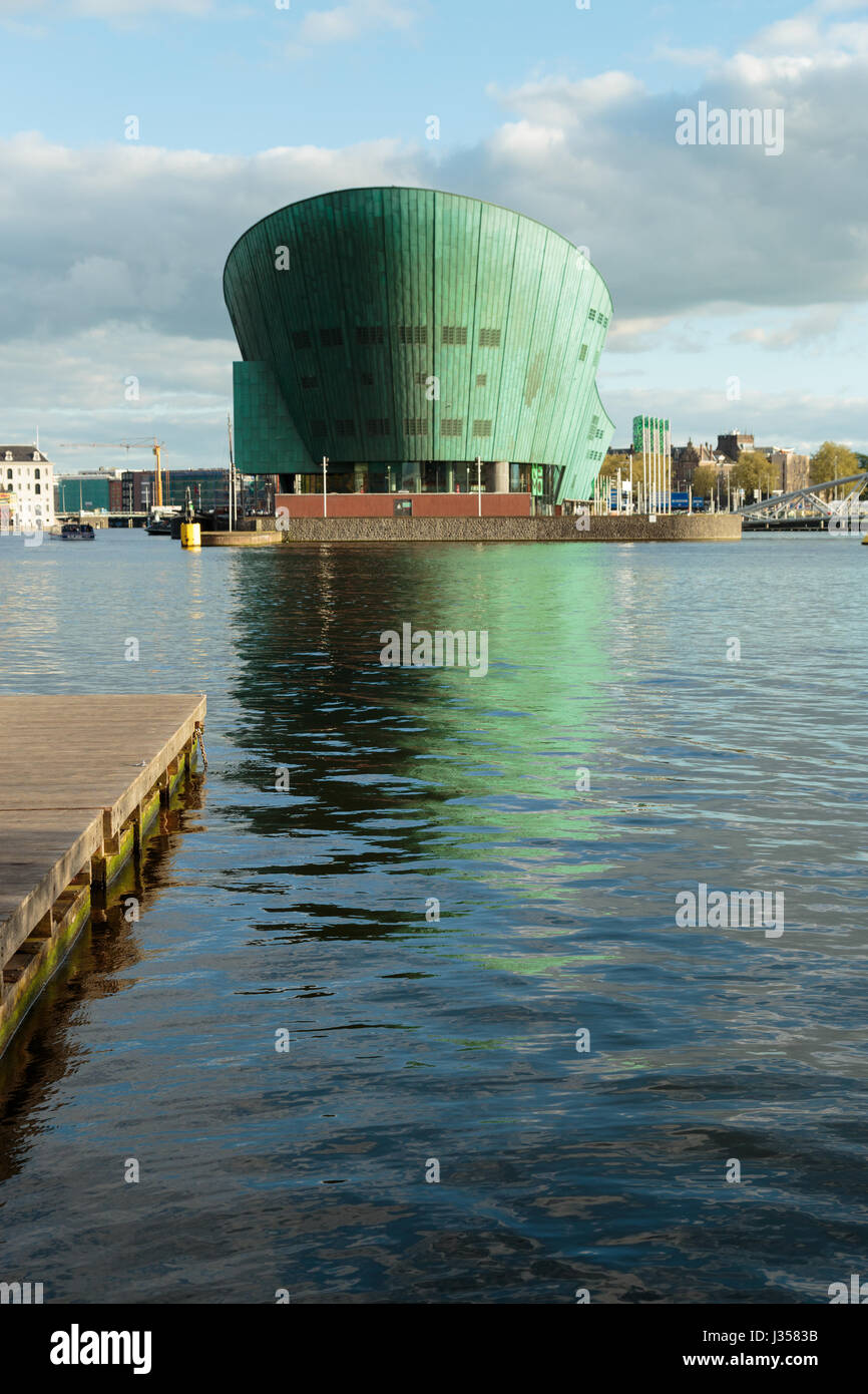 A photograph of the building housing the NEMO Science Museum in the ...