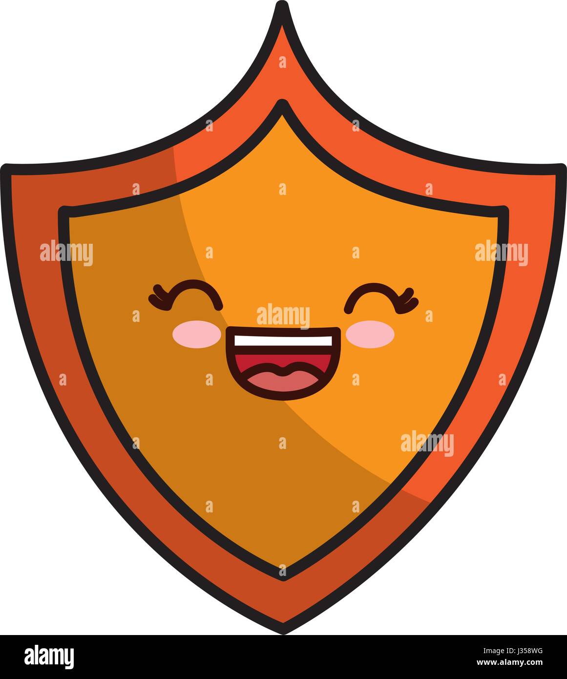 kawaii shield icon Stock Vector Image & Art - Alamy