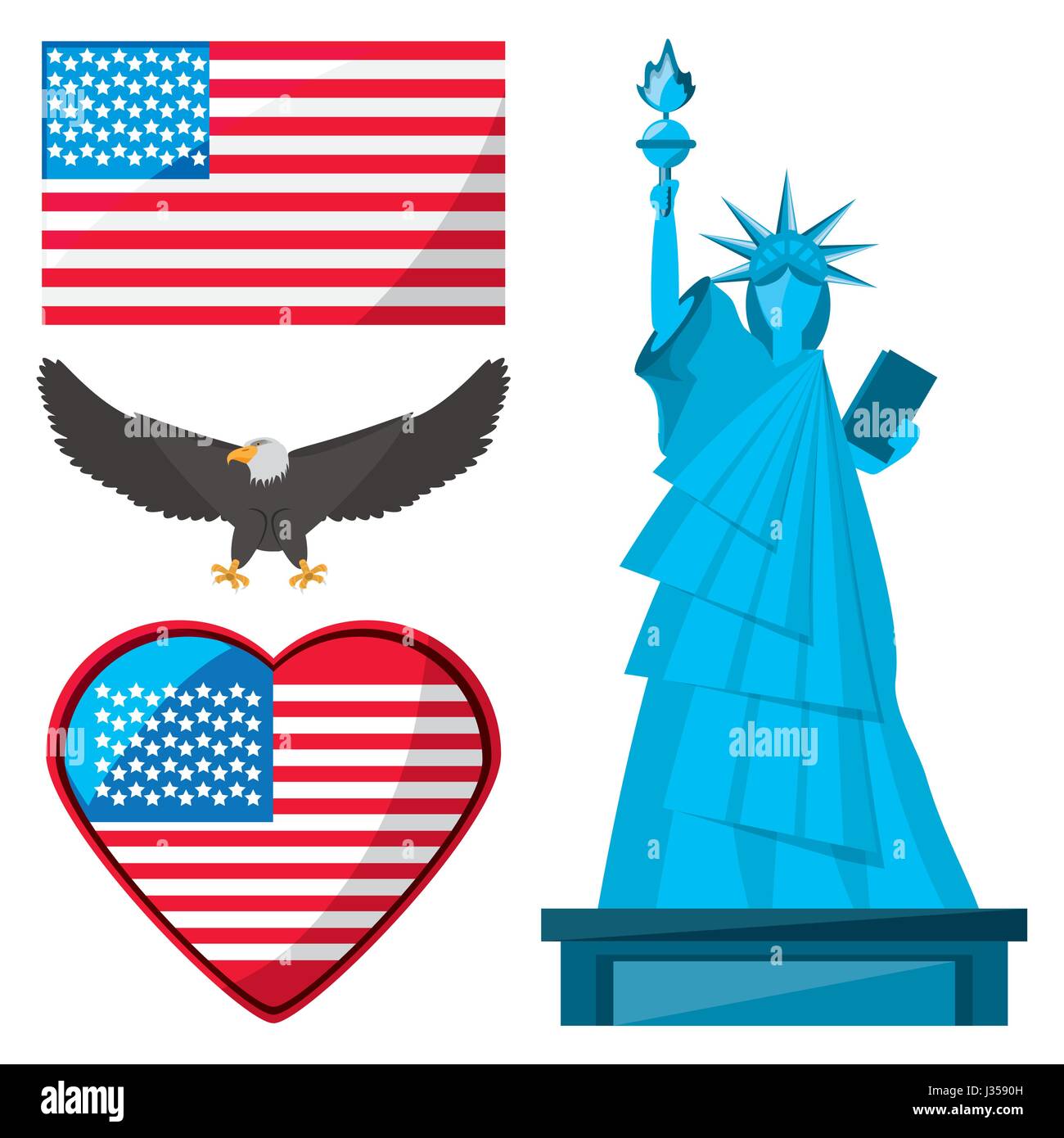 Explain How The American Flag The Bald Eagle And The Statue Of Liberty ...