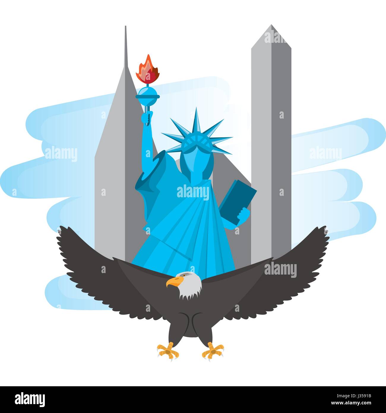 Statue of eagle Stock Vector Images - Alamy