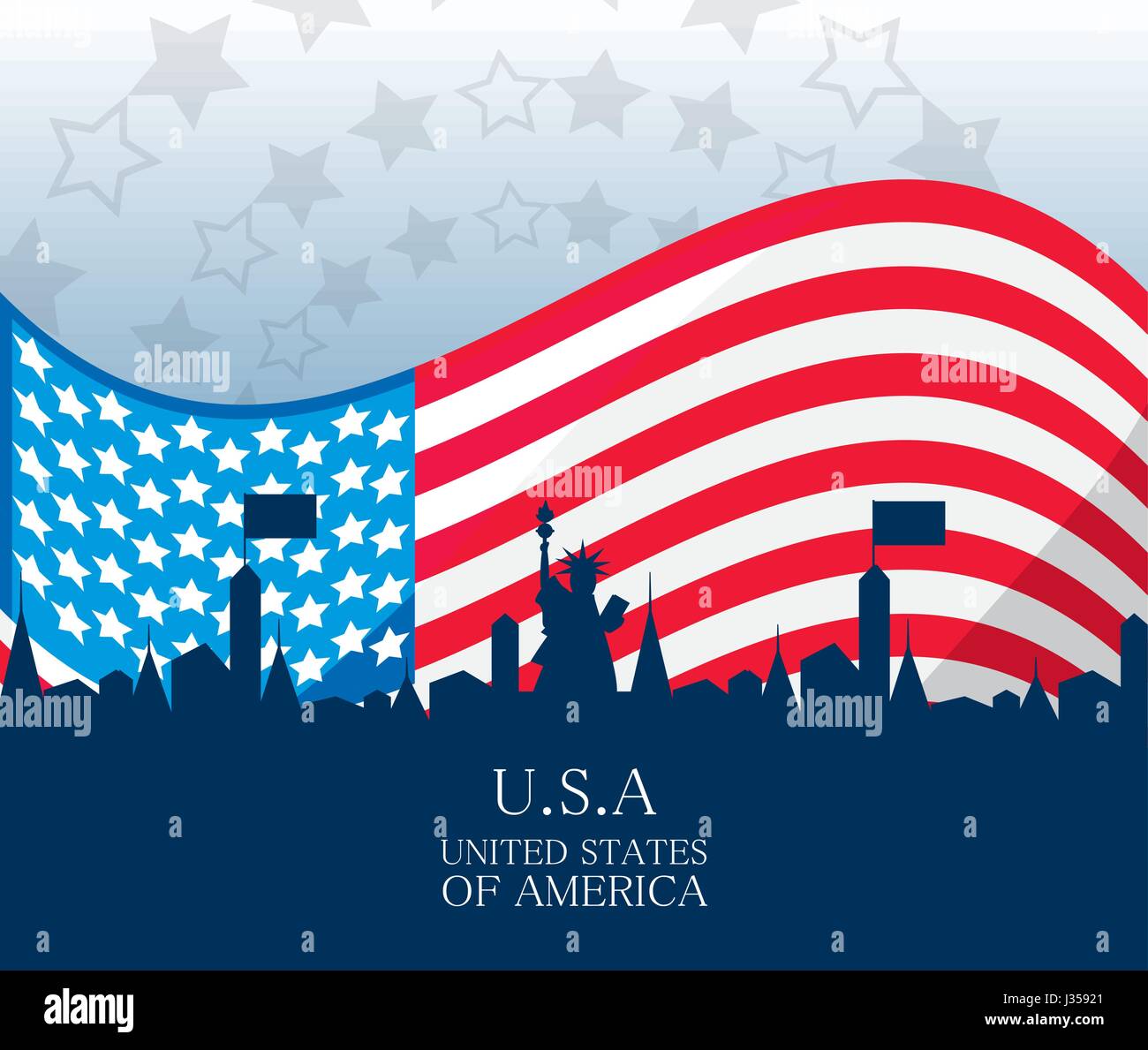 usa country with american flag nation Stock Vector Image & Art - Alamy
