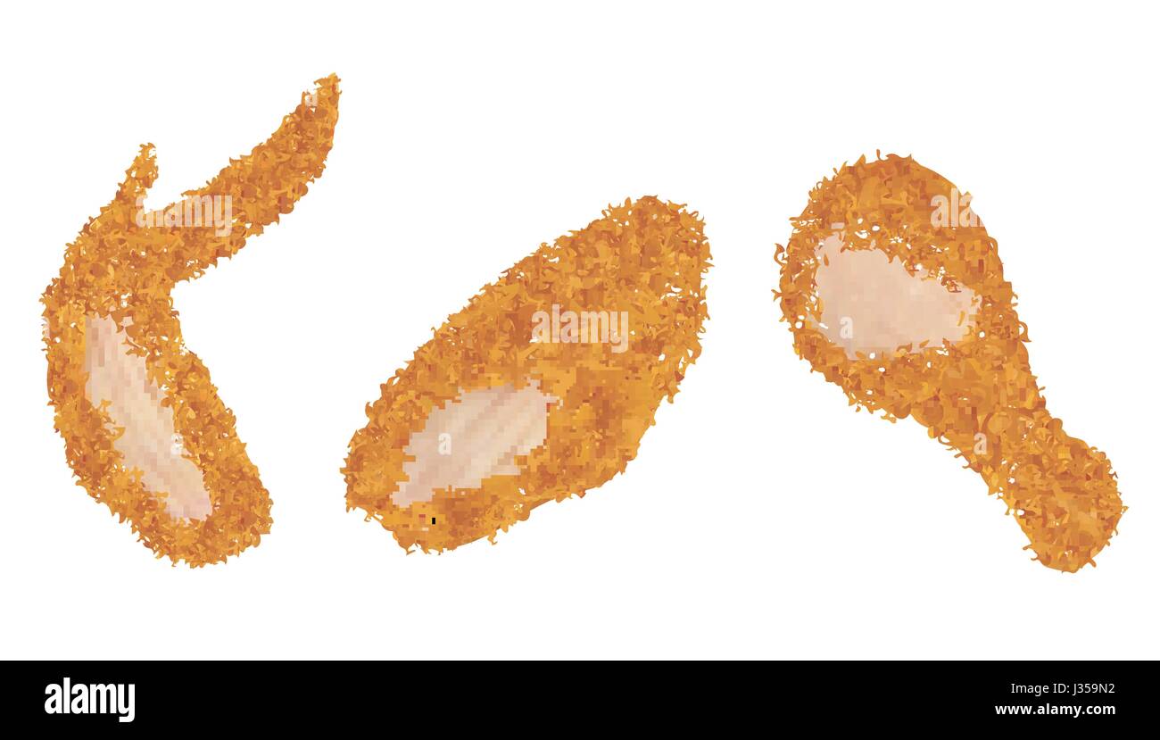 Grilled chicken on white Stock Vector Images - Alamy