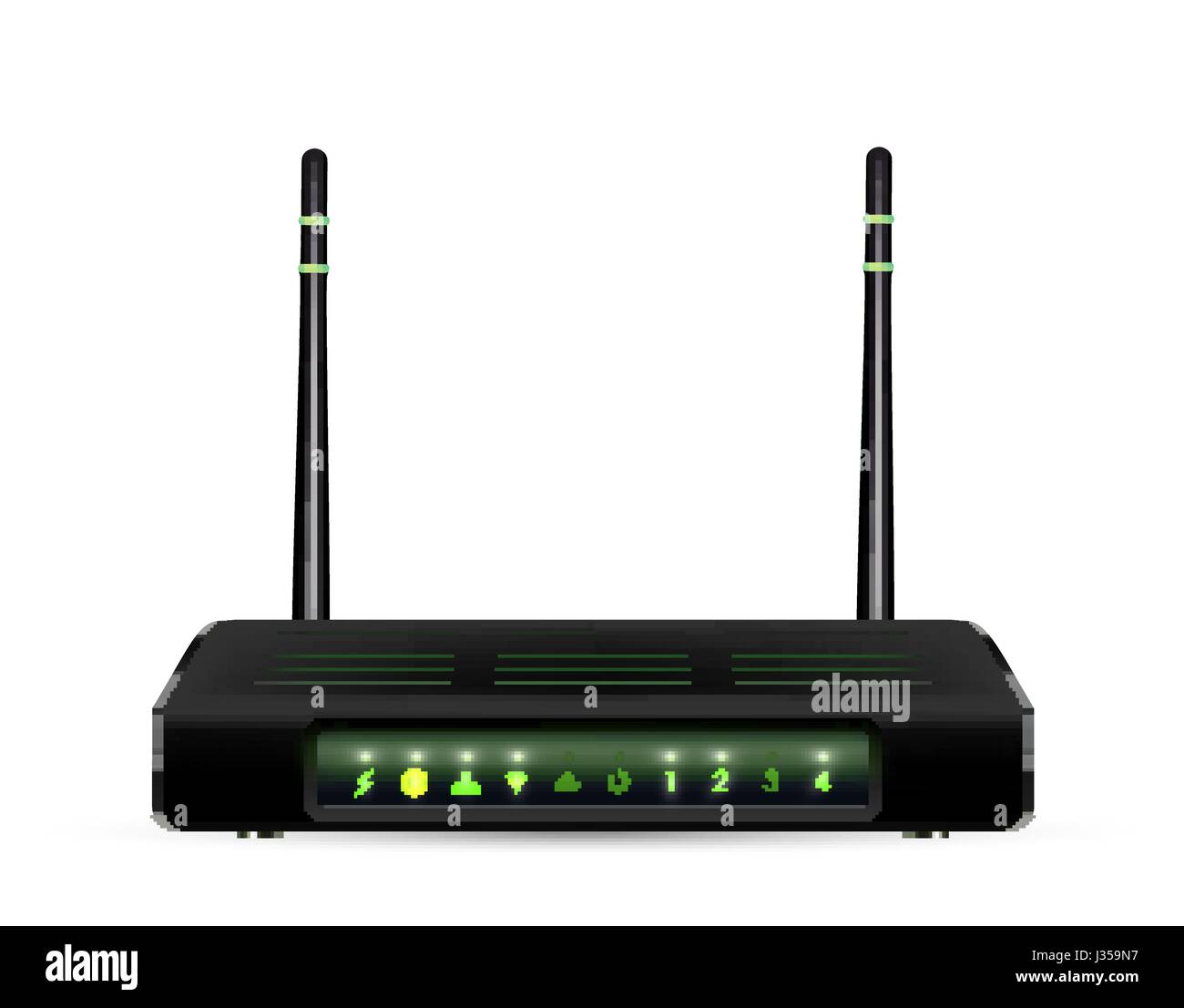 real 3d adsl wifi router on a white background Stock Vector Image & Art ...