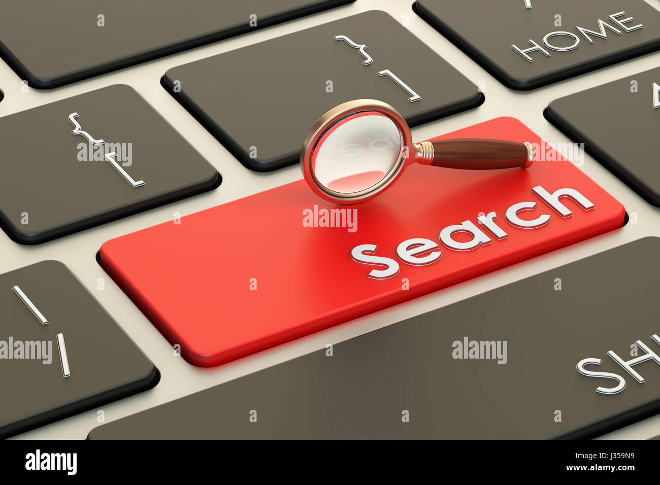 search keyboard button, 3D rendering Stock Photo - Alamy