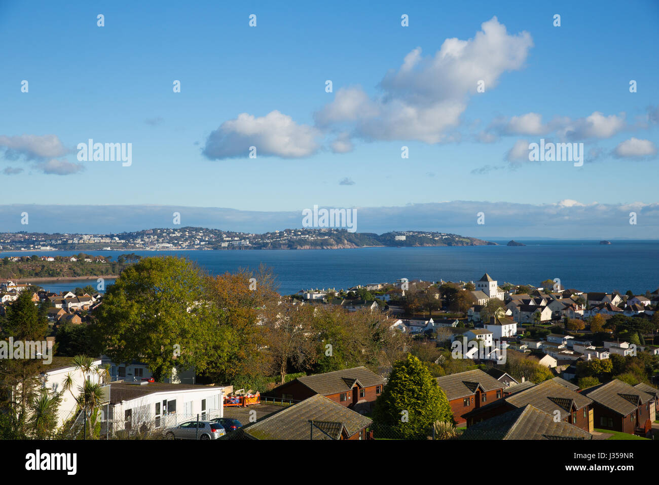 Torquay Devon coast and bay view England from Paignton Torbay uk Stock ...