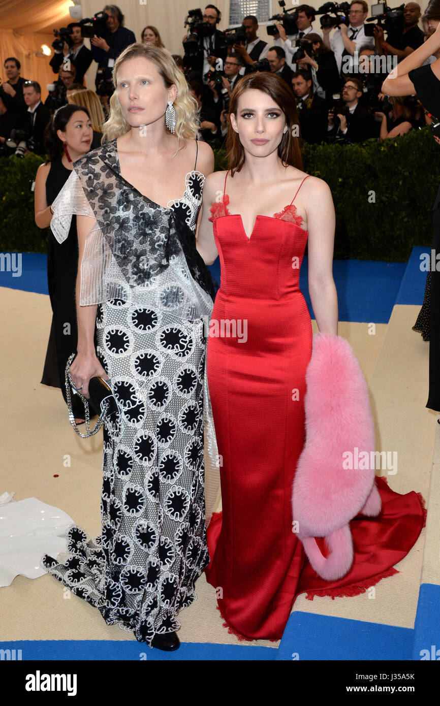 Dree Hemingway and Emma Roberts attending The Metropolitan Museum of ...