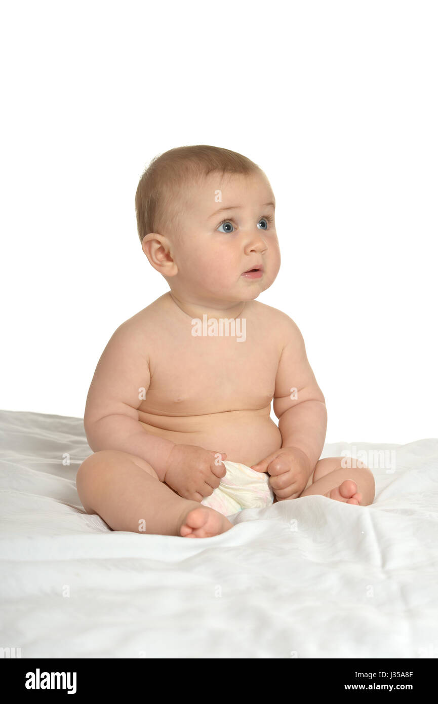 Surprised cute baby Stock Photo - Alamy