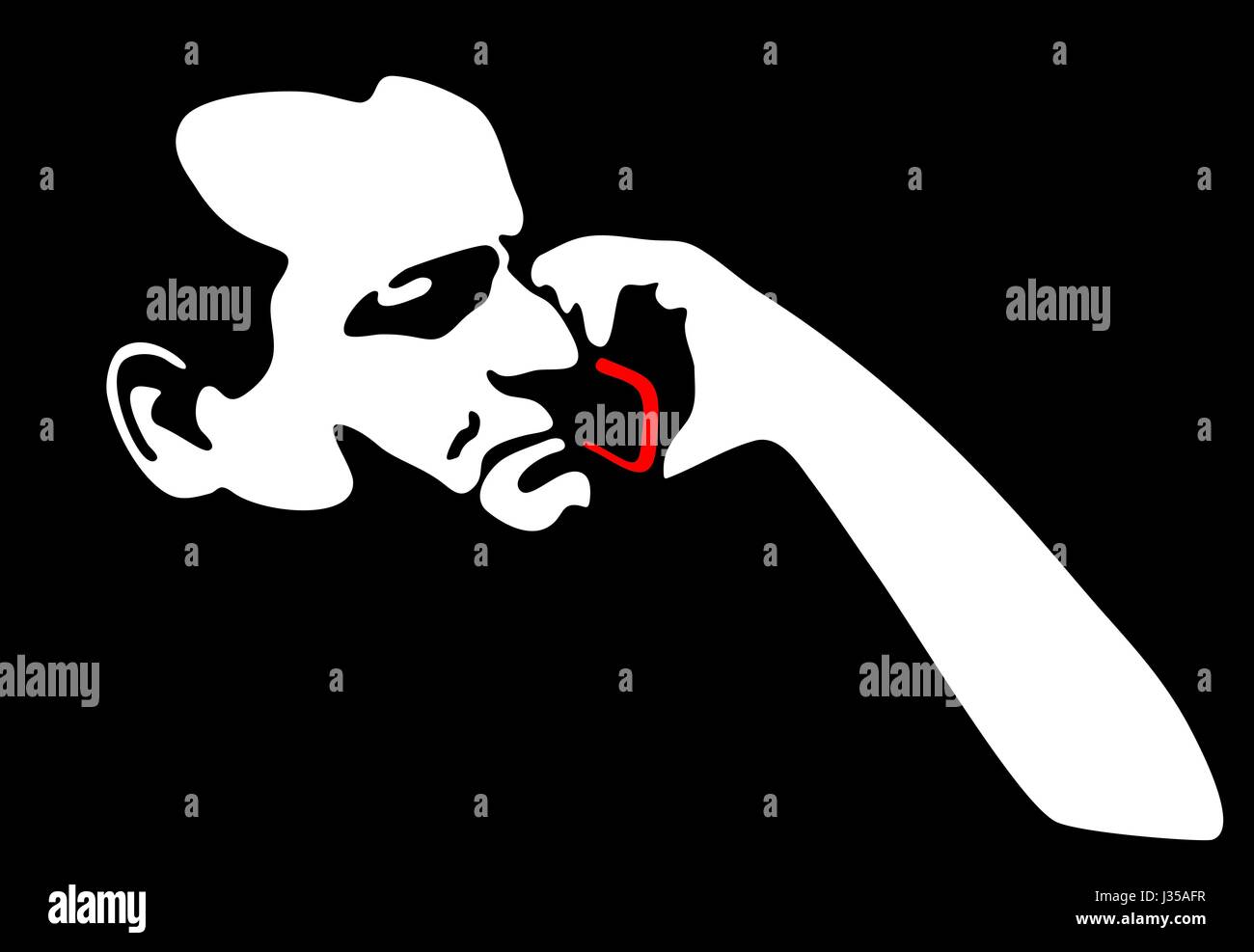 Speaking on phone man Stock Vector Images - Alamy
