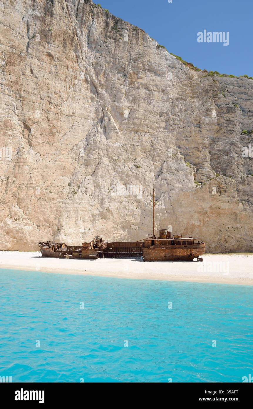 Shipwreck of Navagio beach at Zakynthos Stock Photo - Alamy