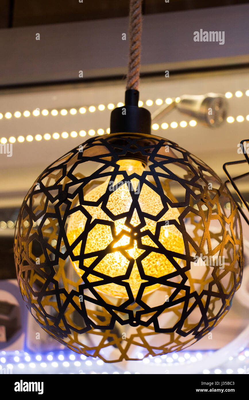 Old Ottoman style ceiling lamps for interior decoration Stock Photo - Alamy