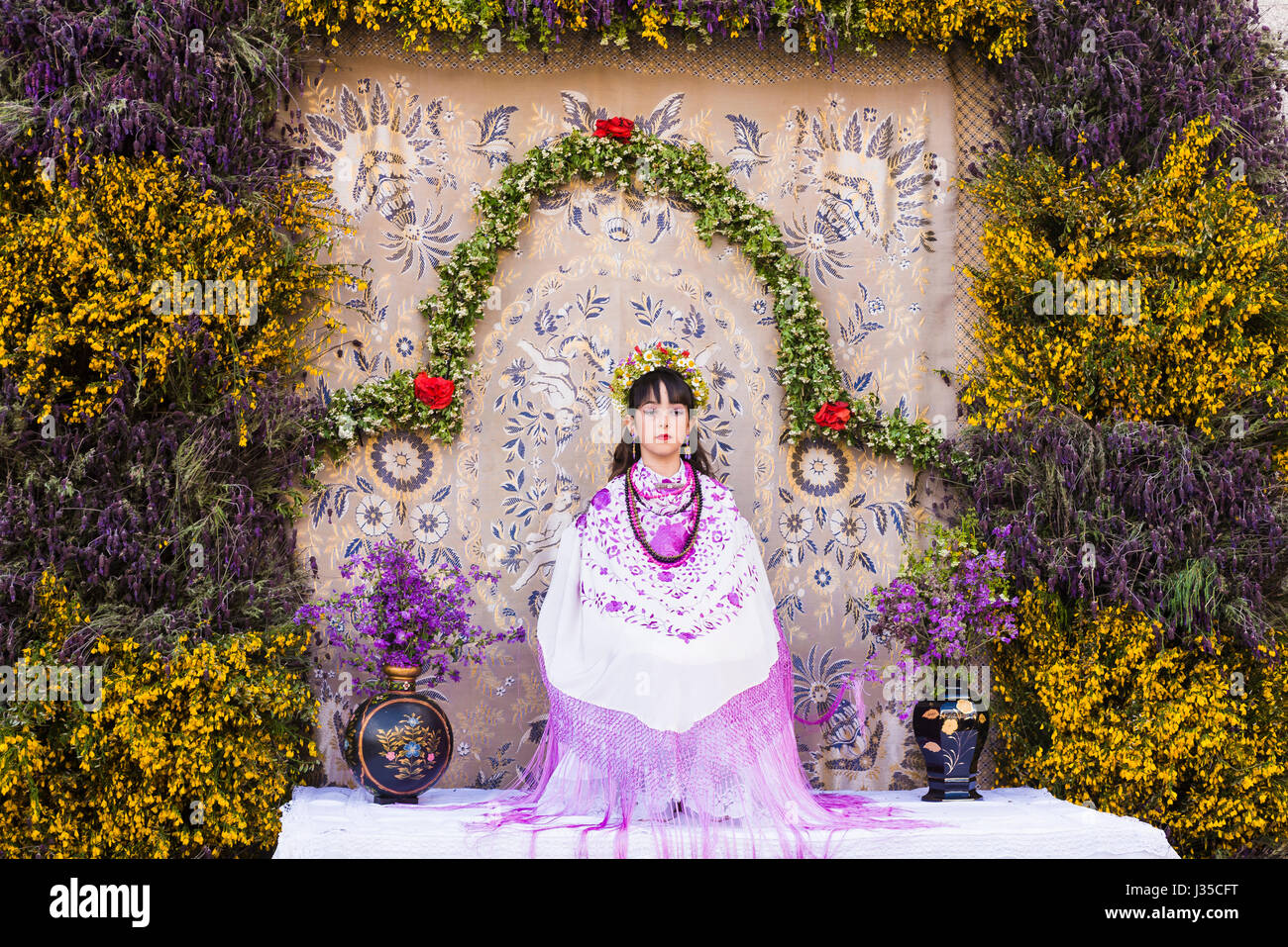 Colmenar Viejo, Madrid. Spain. 2nd May, 2017. Spanish girl in ...