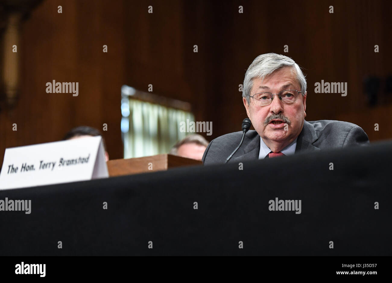 Washington, USA. 2nd May, 2017. Iowa Governor Terry Branstad testifies ...