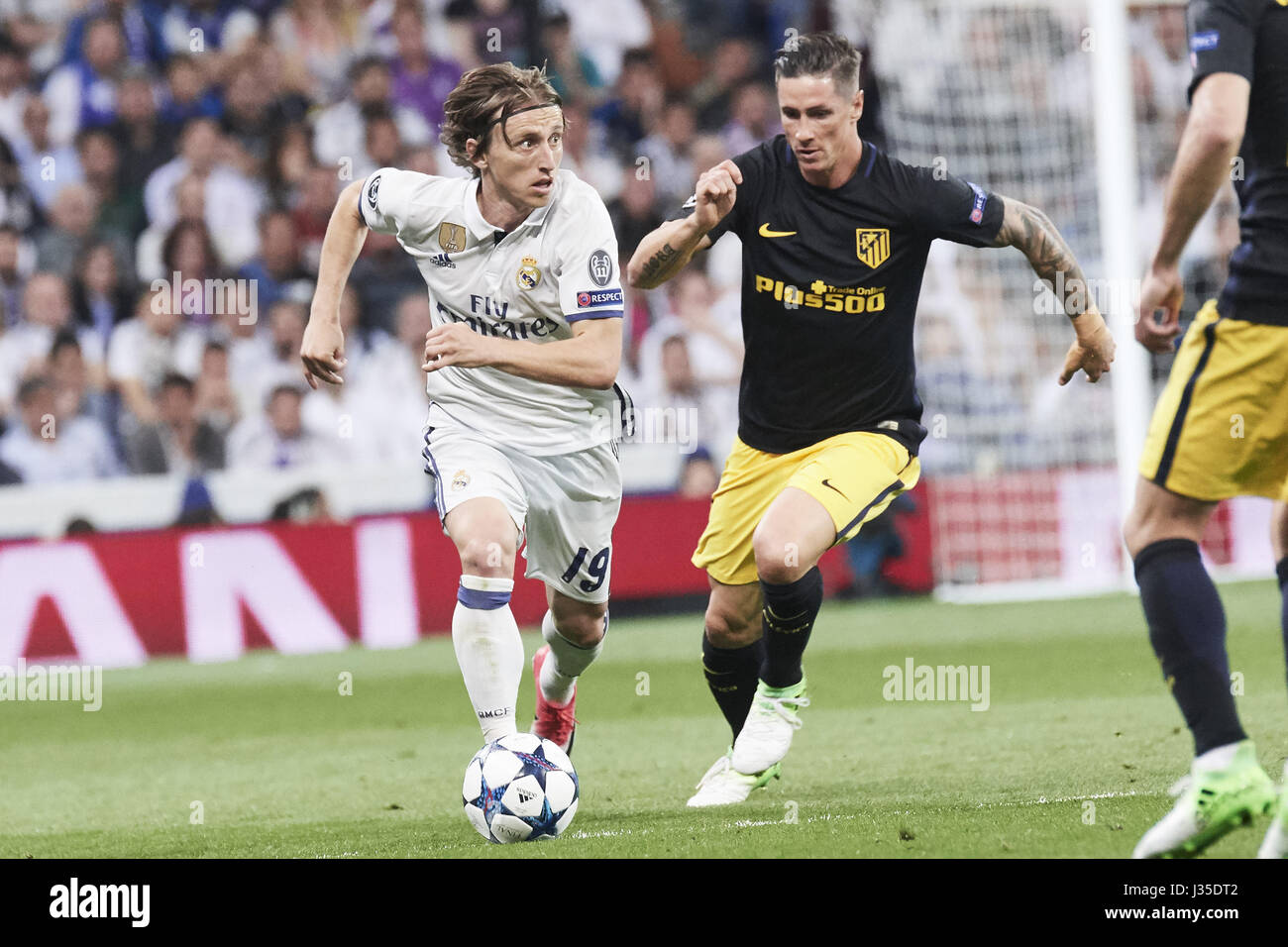 Madrid, Spain. 2nd May, 2017. Luka Modric (midfielder; Real Madrid) in ...