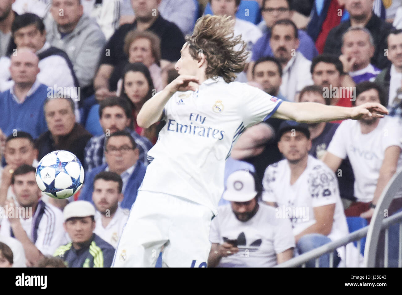 Madrid, Spain. 2nd May, 2017. Luka Modric (midfielder; Real Madrid) in ...