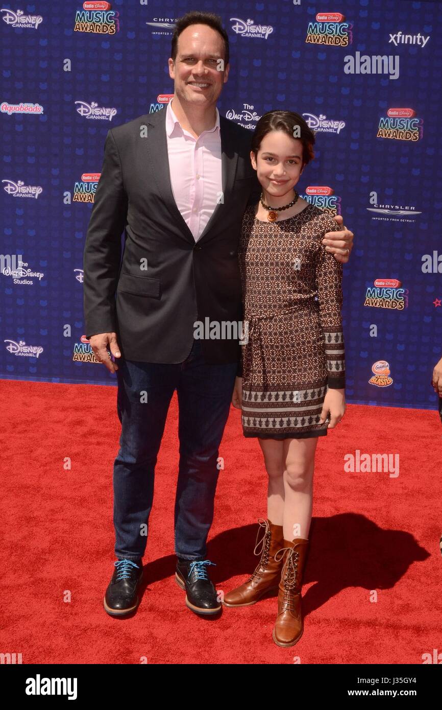 Deidrich Bader, daughter at arrivals for Radio Disney Music Awards ...