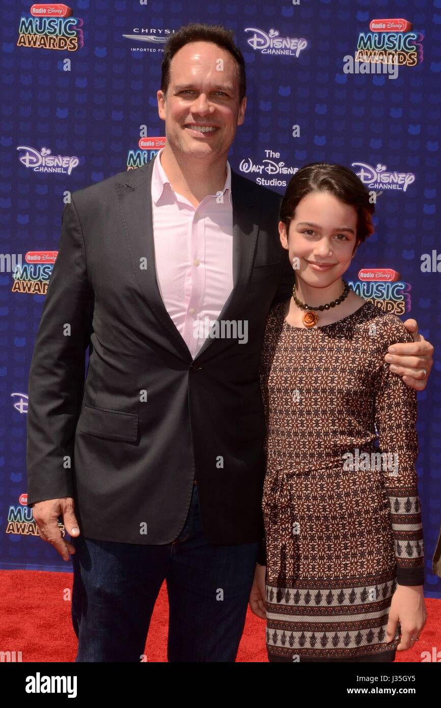 Deidrich Bader, daughter at arrivals for Radio Disney Music Awards ...