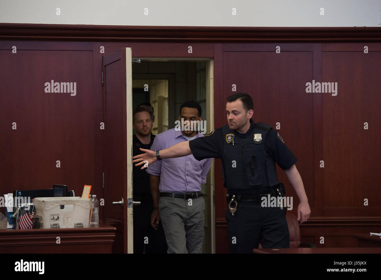 New York, NY, USA. 2nd May, 2017. DOMONIC WHILBY arrives for sentencing ...