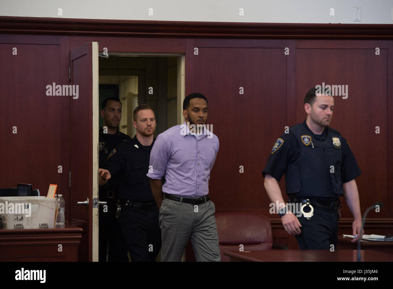 New York, NY, USA. 2nd May, 2017. DOMONIC WHILBY arrives for sentencing ...