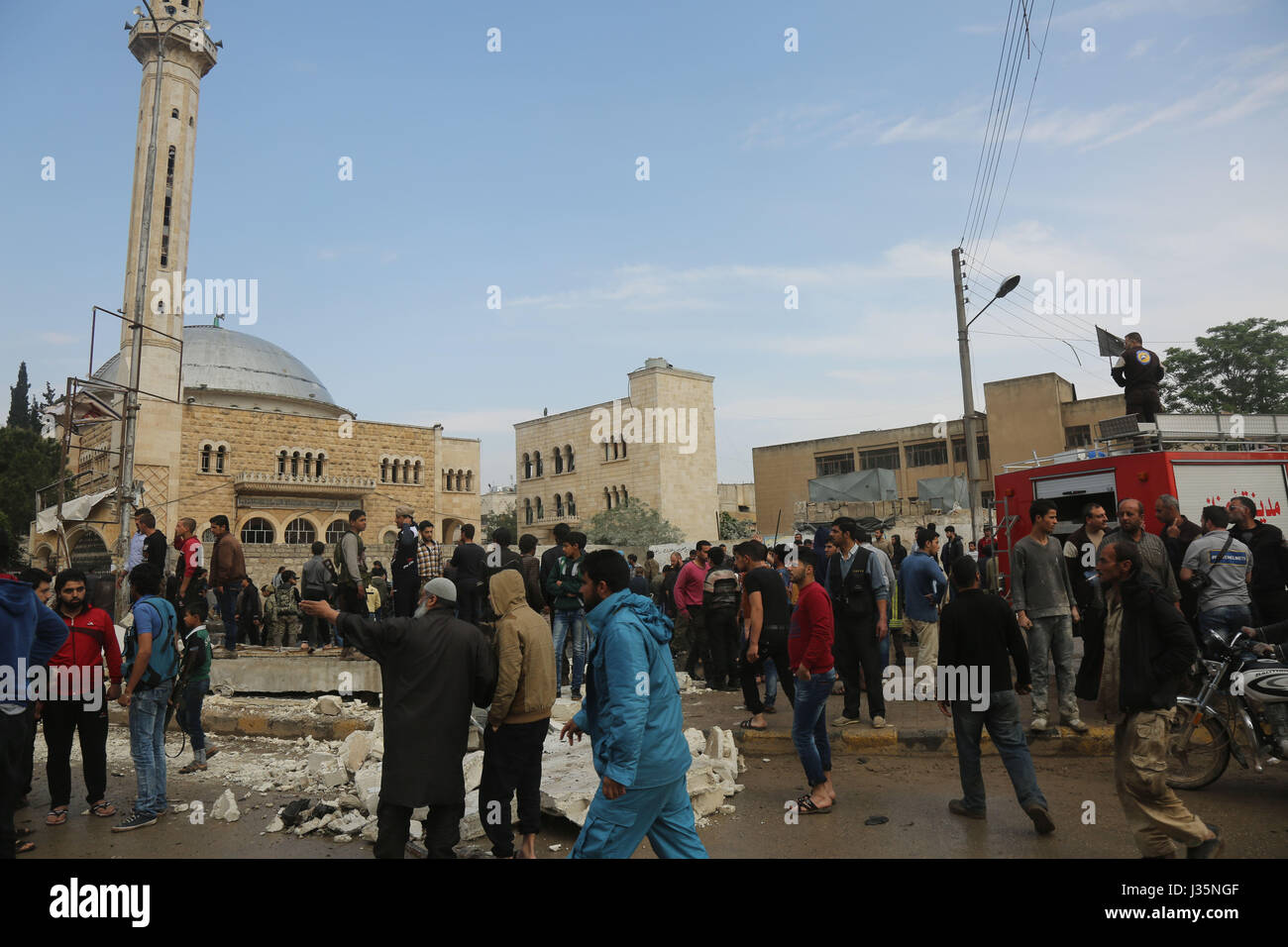 Azaz, Syria. 03rd May, 2017. Four people have been killed and ...