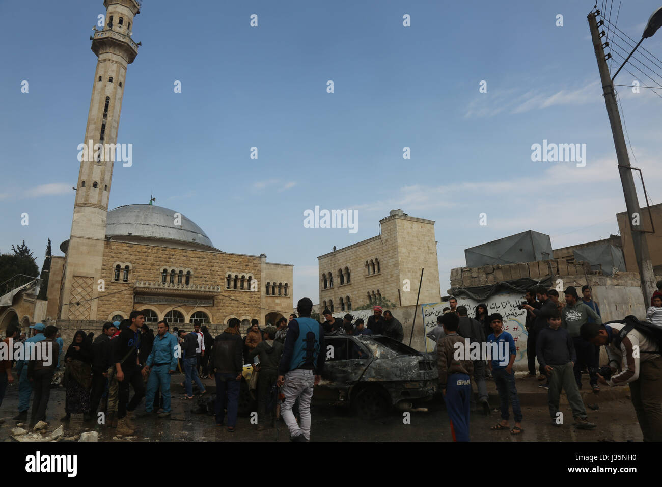 Azaz, Syria. 03rd May, 2017. Four people have been killed and ...