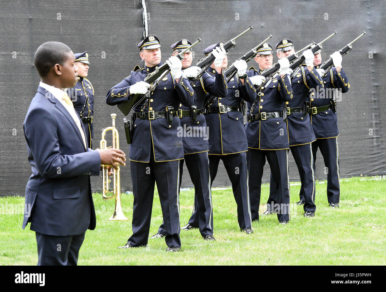 Philadelphia, Pennsylvania, USA. 3rd May, 2017. Police honor guard ...
