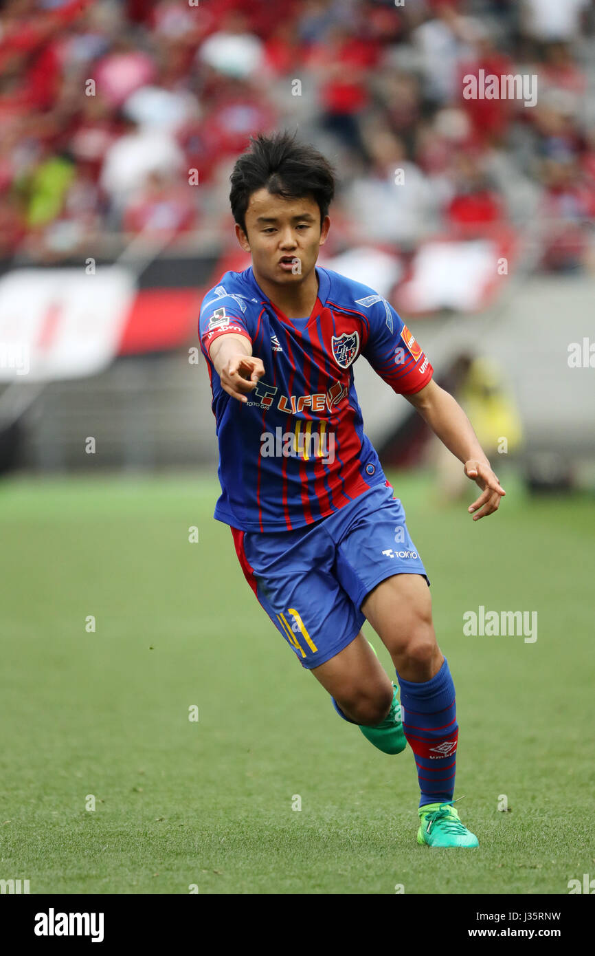 Tokyo, Japan. 3rd May, 2017. Takefusa Kubo (FC Tokyo) Football/Soccer ...
