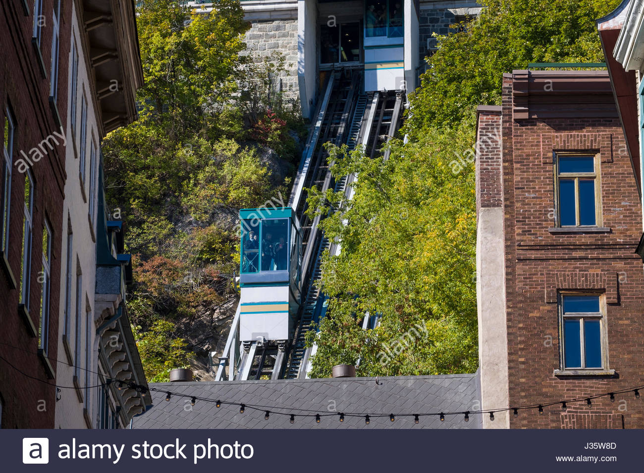 Old Quebec City Funiculaire Stock Photos & Old Quebec City Funiculaire ...