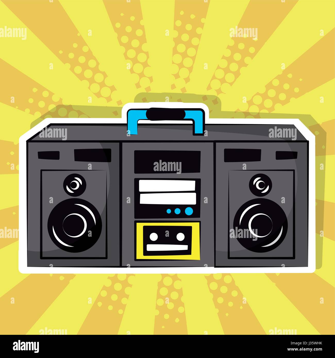 stereo radio music pop art vintage Stock Vector Image & Art - Alamy