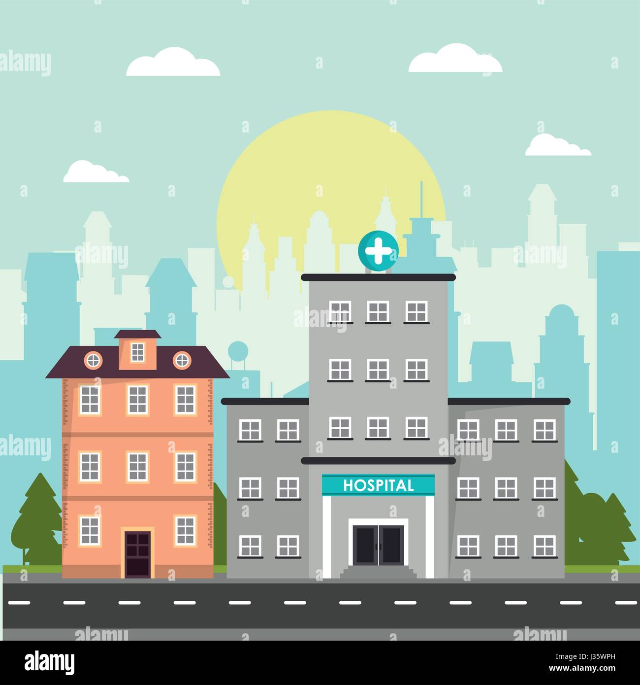 Mansion house hospital Stock Vector Images - Alamy