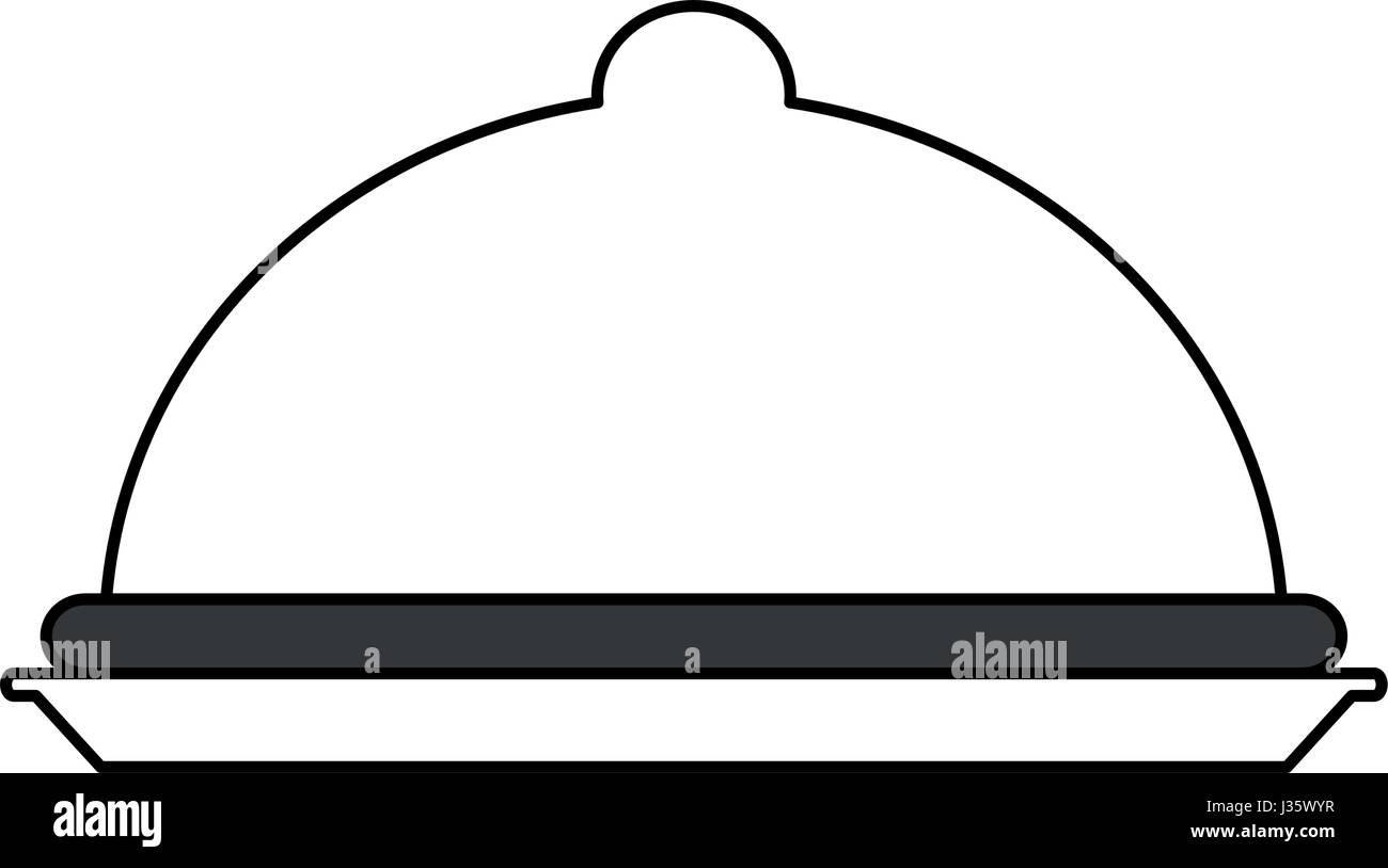 color silhouette image cloche food Stock Vector Image & Art - Alamy