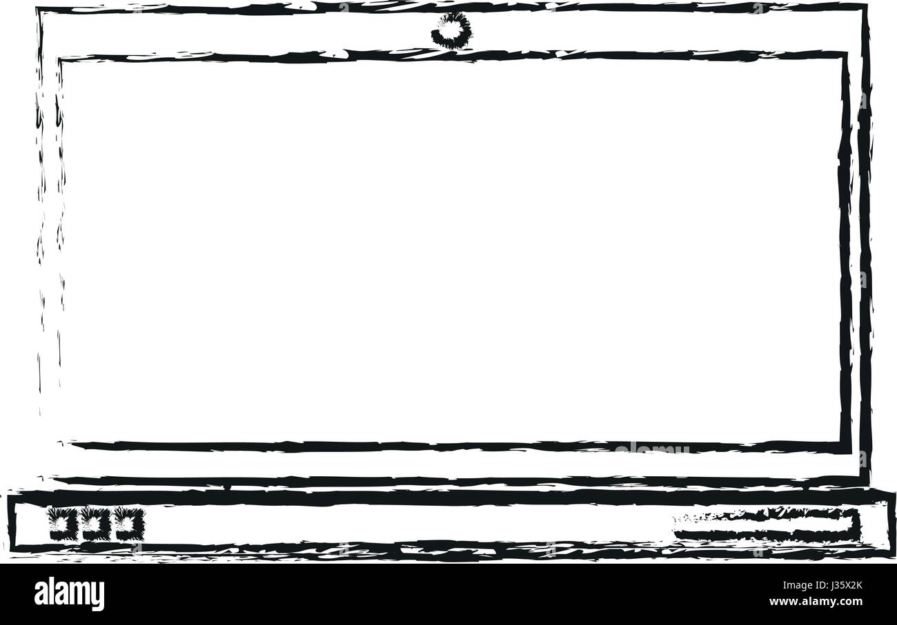 blurred silhouette laptop computer tech device Stock Vector Image & Art ...