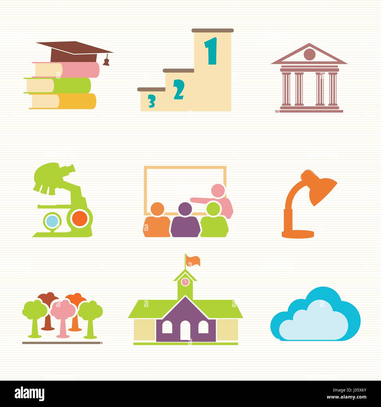 Education icons vector Stock Vector Images - Alamy