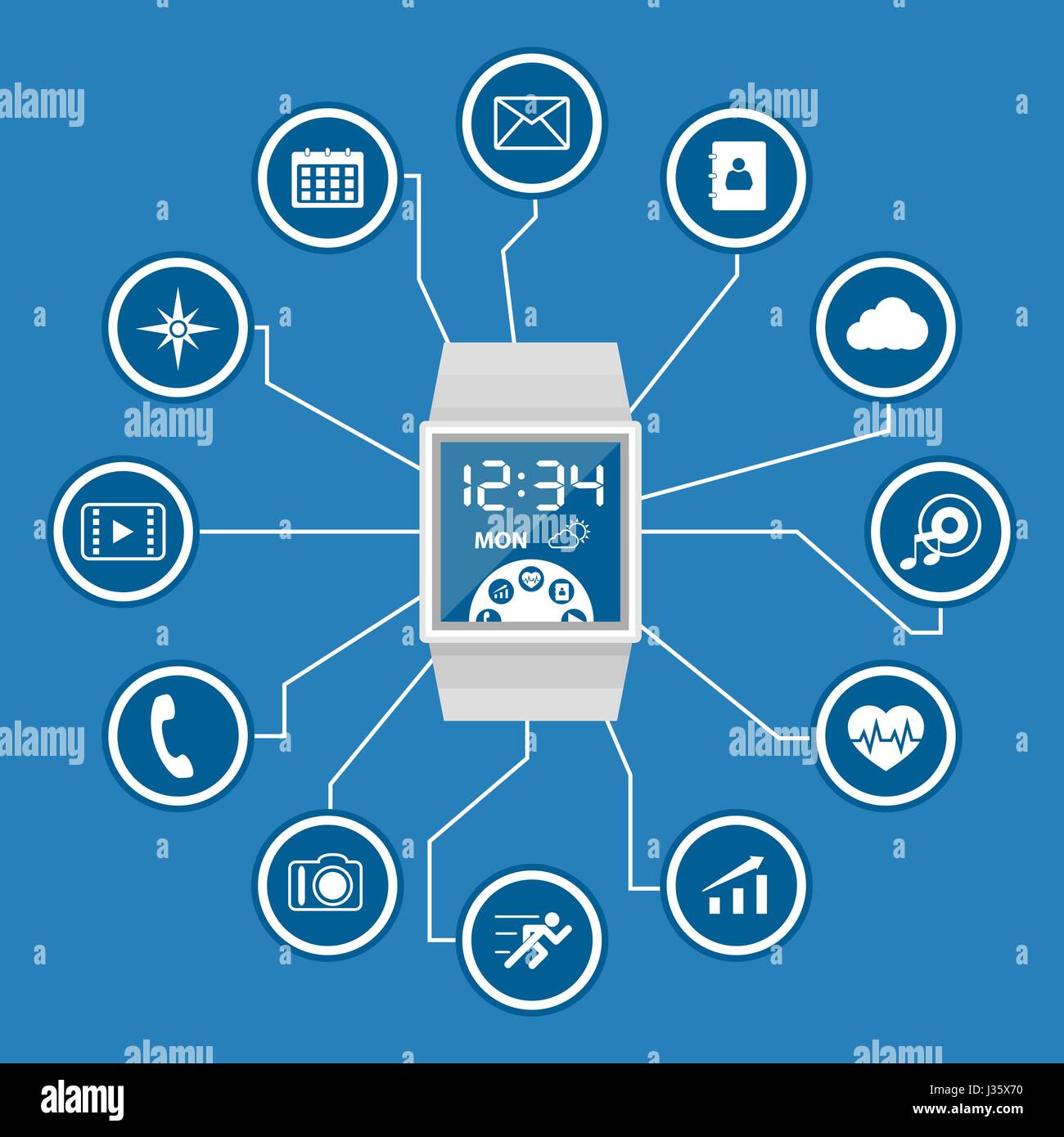 Big Data icons set, Cloud computing Stock Vector Image & Art - Alamy