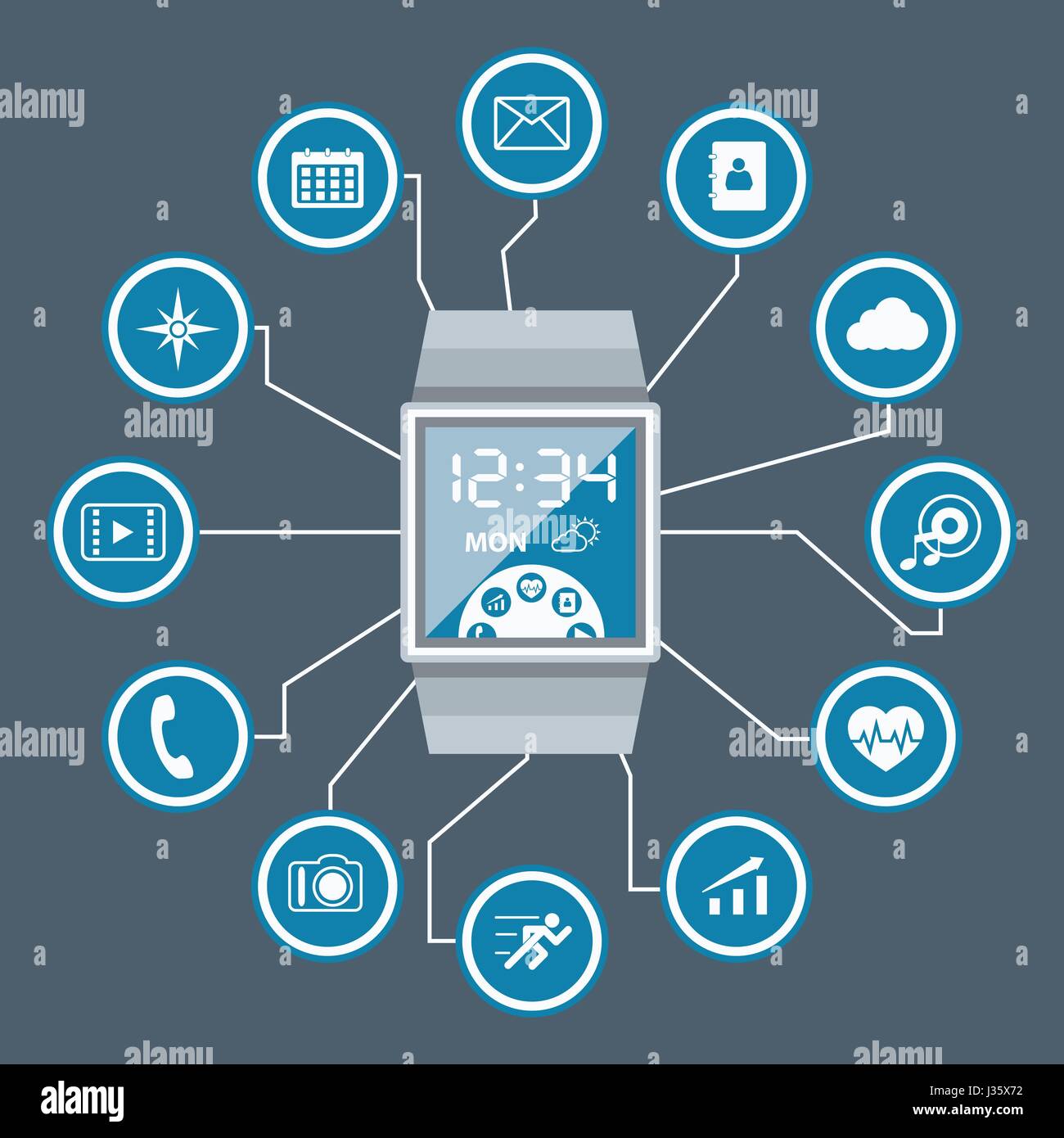 Big Data icons set, Cloud computing Stock Vector Image & Art - Alamy
