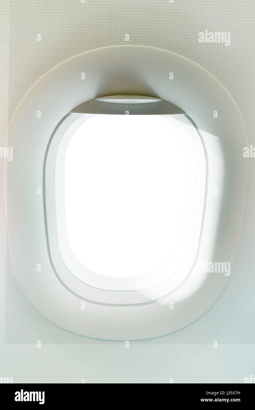 real photo of plane window with copy space for background ,backdrop ...