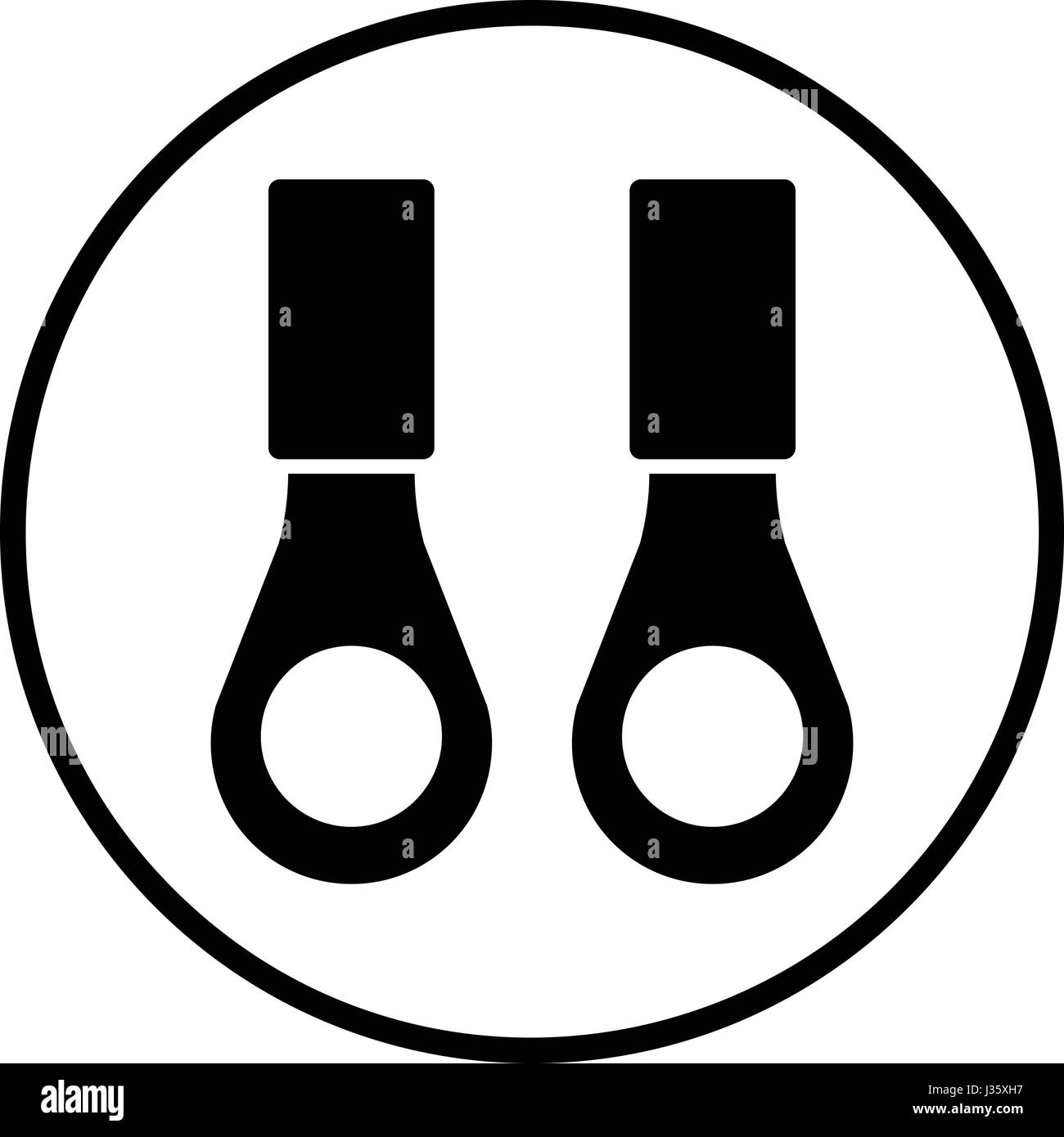 Connection terminal ring icon. Thin circle design. Vector illustration ...