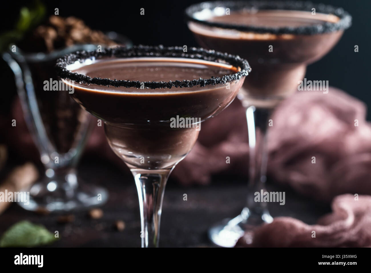 glasses of coffee cocktail Stock Photo - Alamy