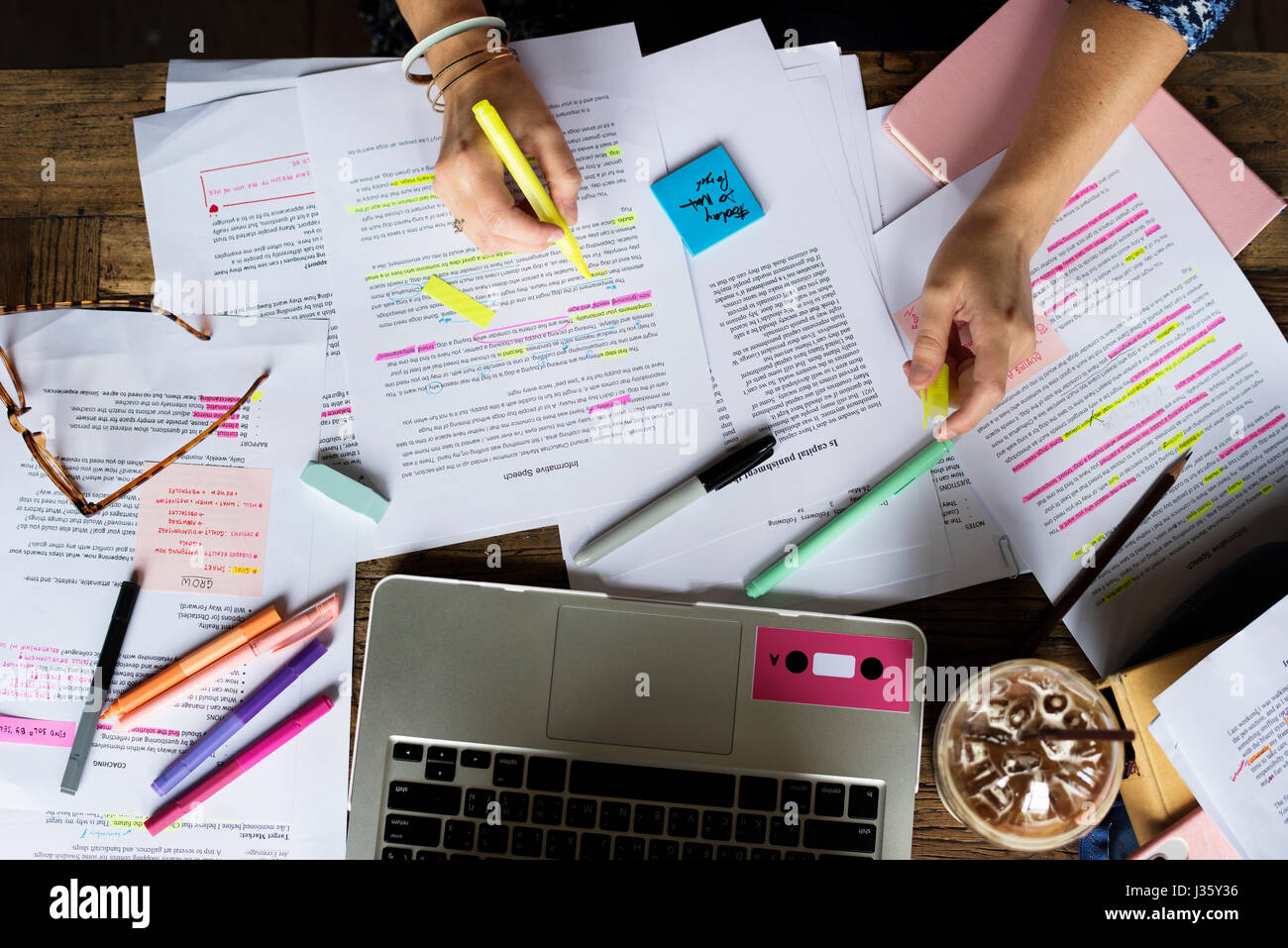 College People Study Learning Reading Lecture Notes Stock Photo - Alamy