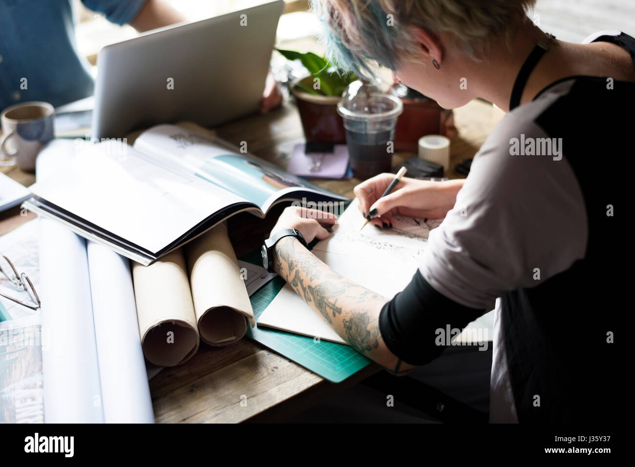 Working drawing hi-res stock photography and images - Alamy