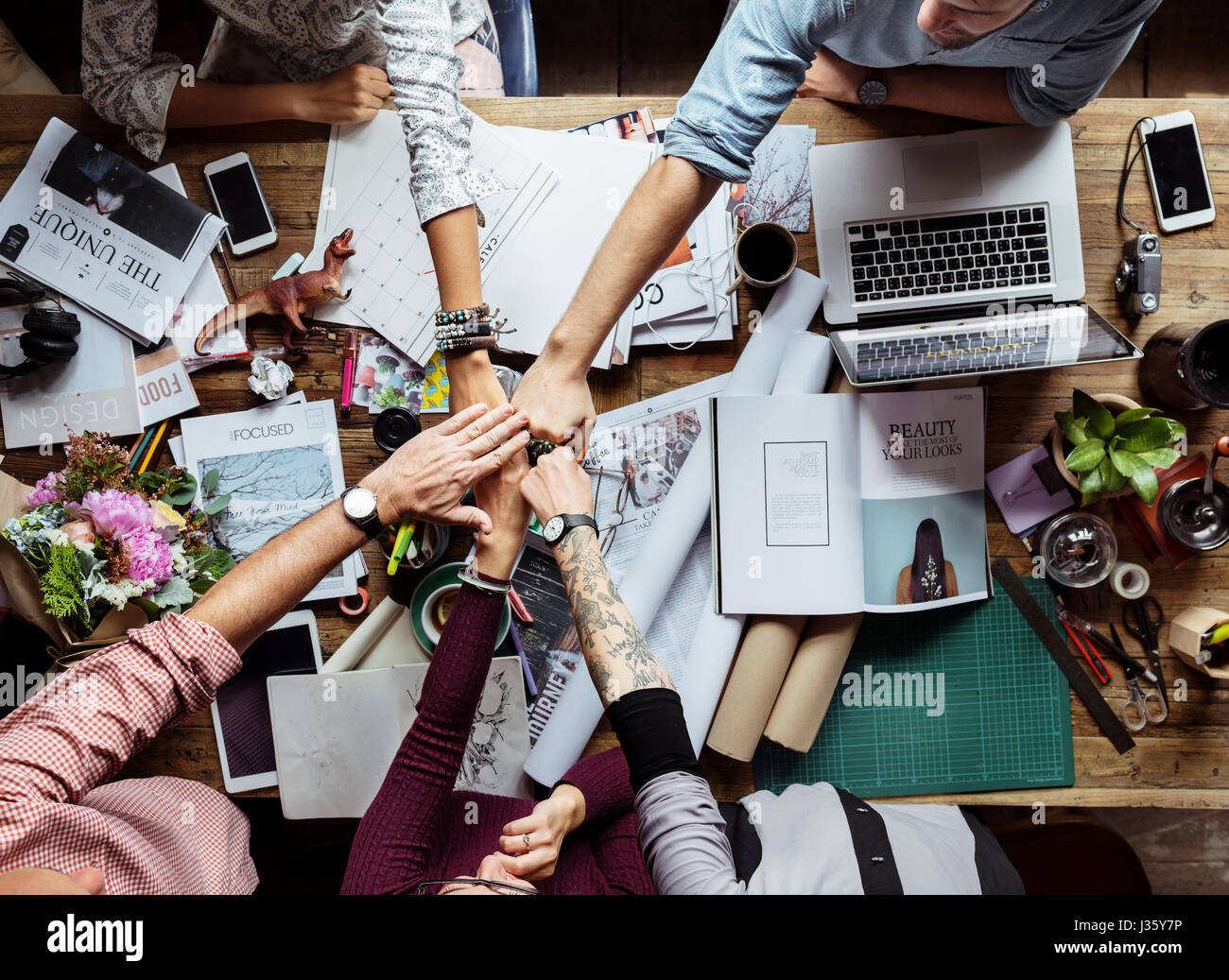 Business Colleagues Together Teamwork Working Office Stock Photo - Alamy