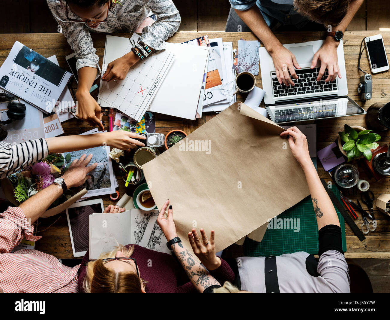Business Colleagues Together Teamwork Working Office Stock Photo - Alamy