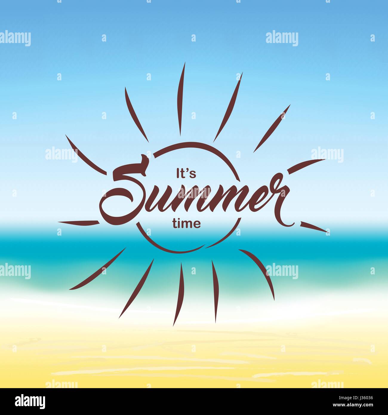 Vector summer background. Hello Summer vector illustration Stock Vector ...