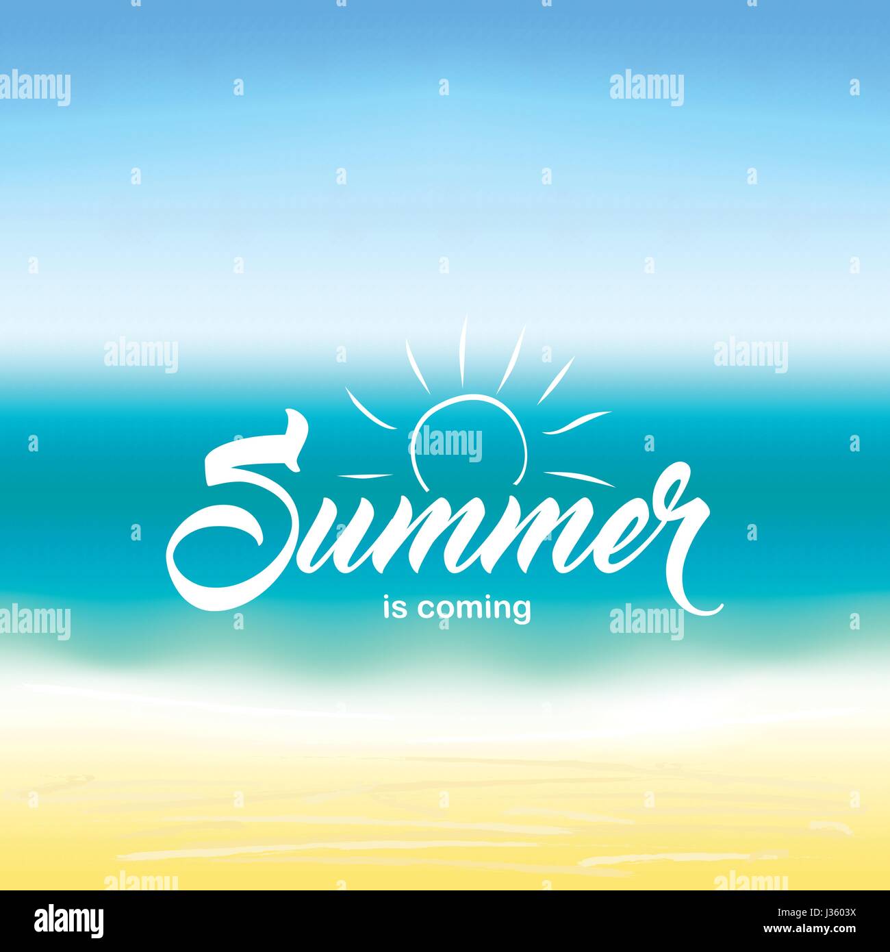 Vector summer background. Hello Summer vector illustration Stock Vector ...
