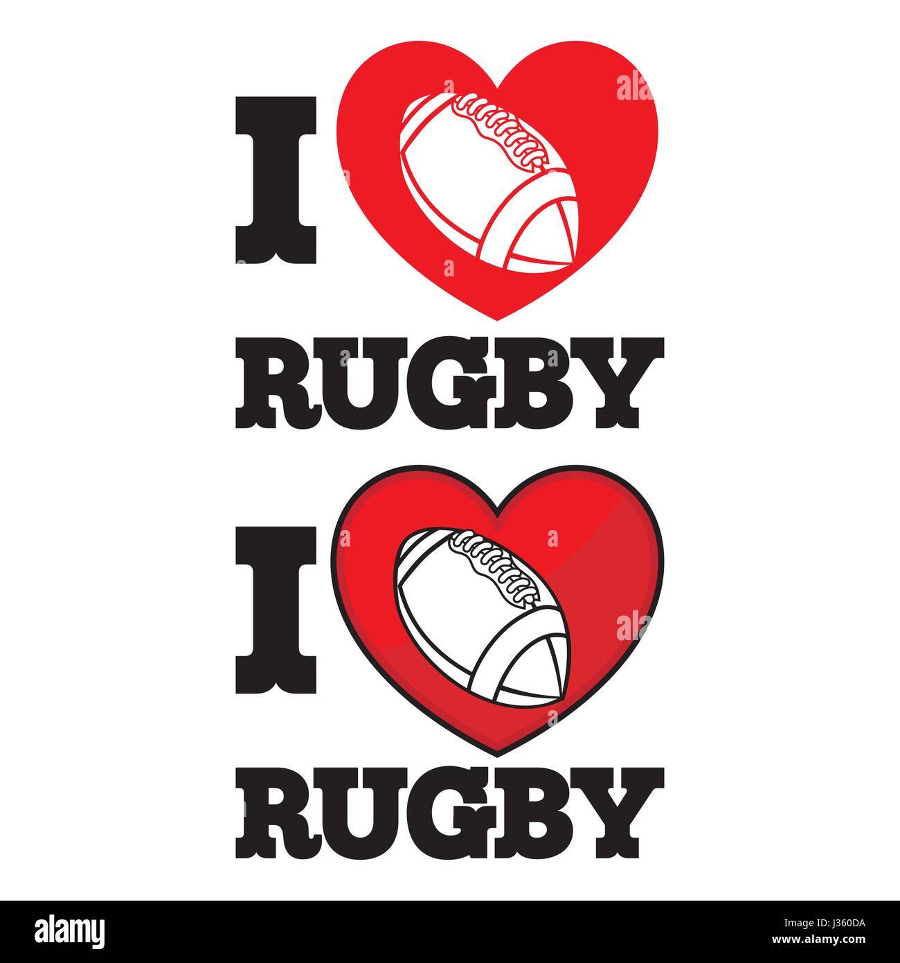 I love rugby Stock Vector Image & Art - Alamy