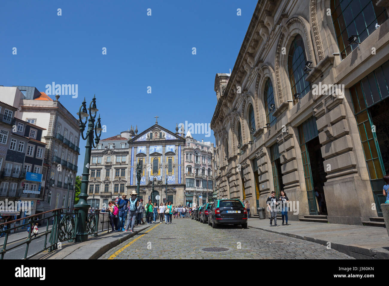 PORTO, PORTUGAL - APRIL 17: Street view of Porto in Portugal on April ...