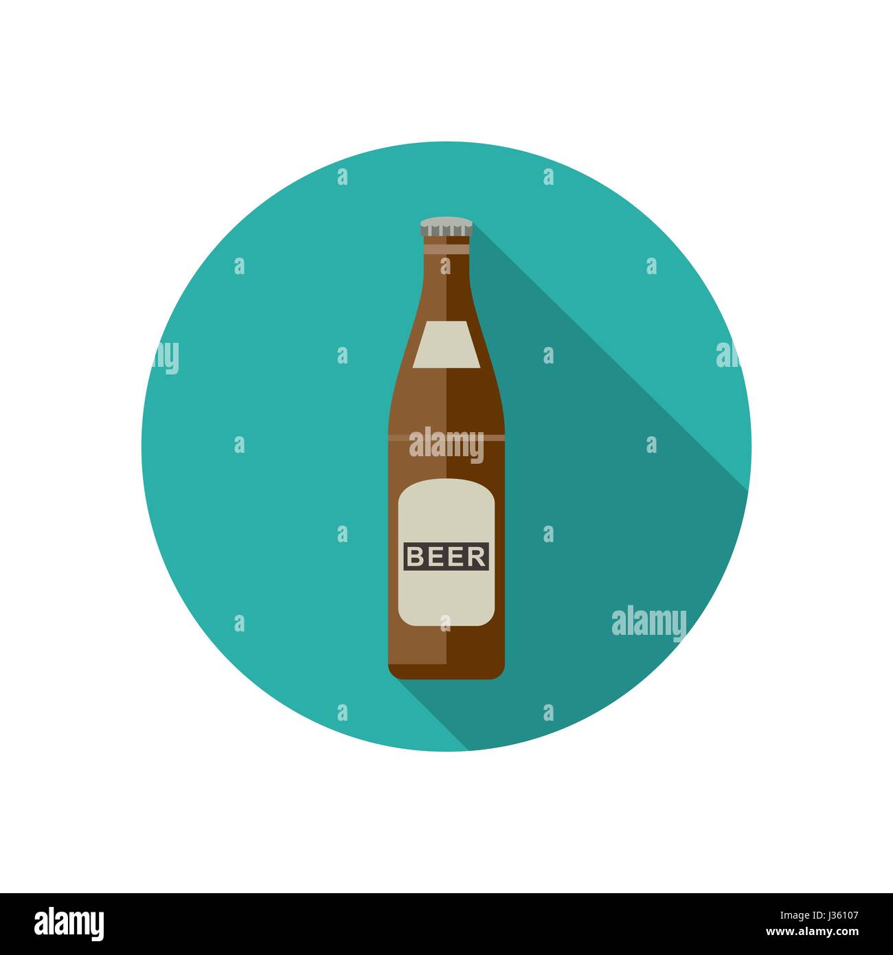 Cold bottle beer in Stock Vector Images - Alamy