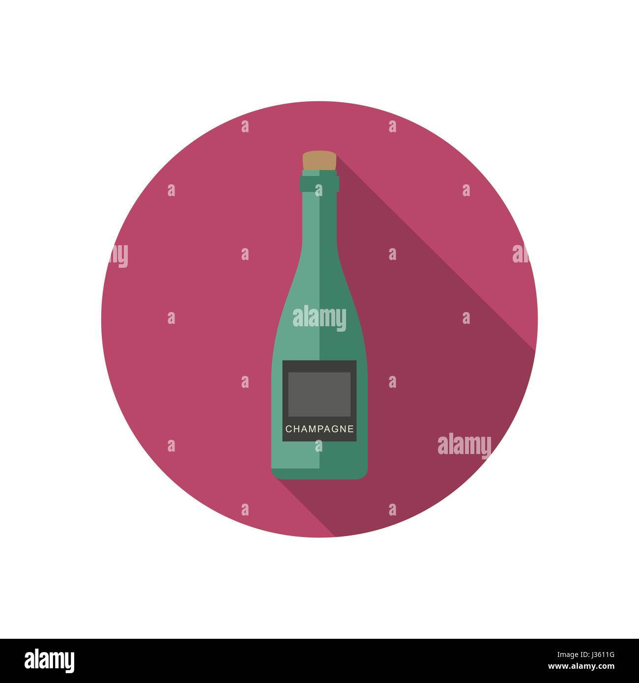 Pink champagne in glass Stock Vector Images - Alamy