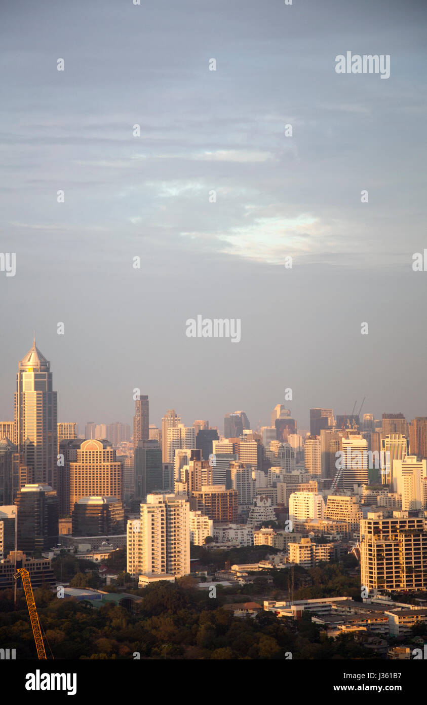 Sun Setting on Bangkok City Buildings - Thailand Stock Photo - Alamy