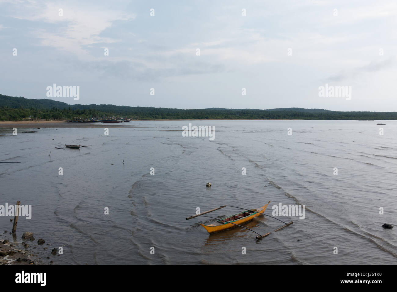 Polillo Island, Philippines - April 30, 2017: Banka boat at the Polillo ...