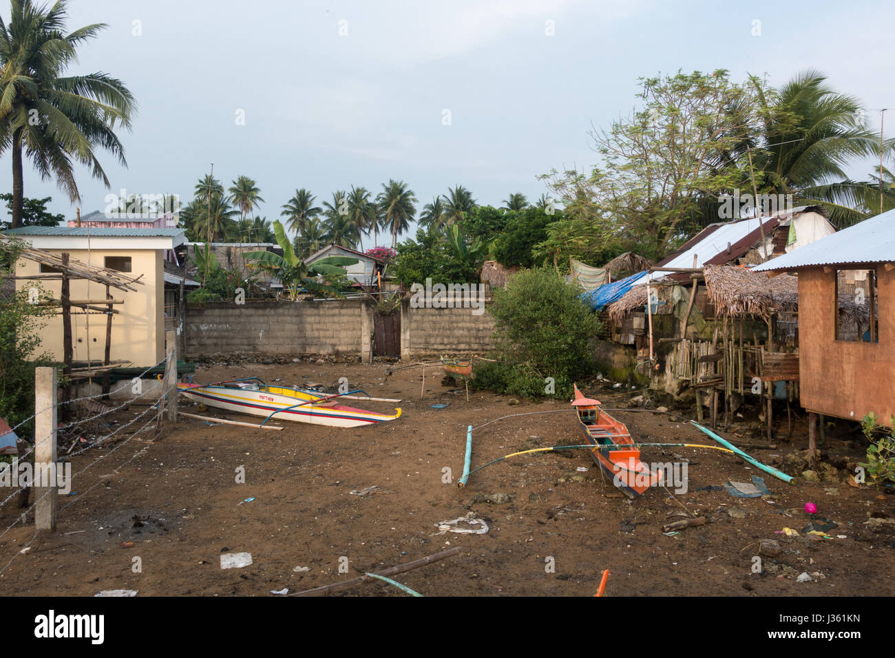 Polillo Island, Philippines - April 30, 2017: Settlement of a soastal ...